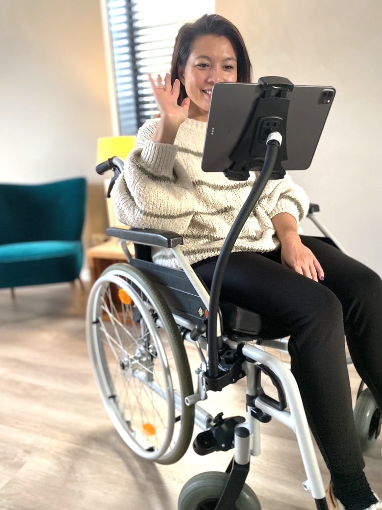 Tablet houder rolstoel met meer gemak en comfort GOOS-E®